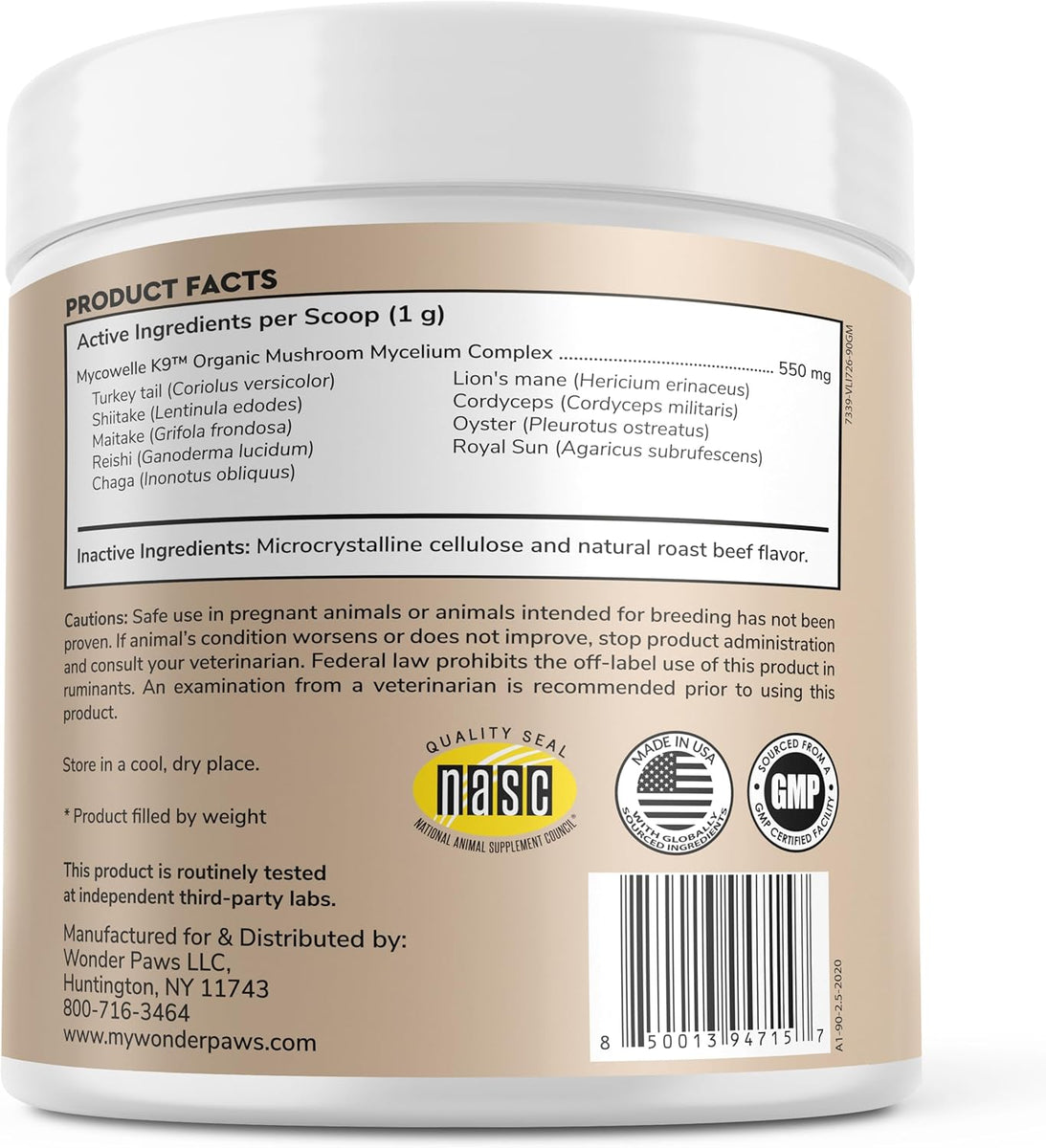 Mushroom Complex – Immune & Cellular Health – Wonder Paws